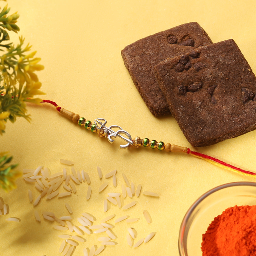 Om Trishul Silver Rakhi – iskiuski.com