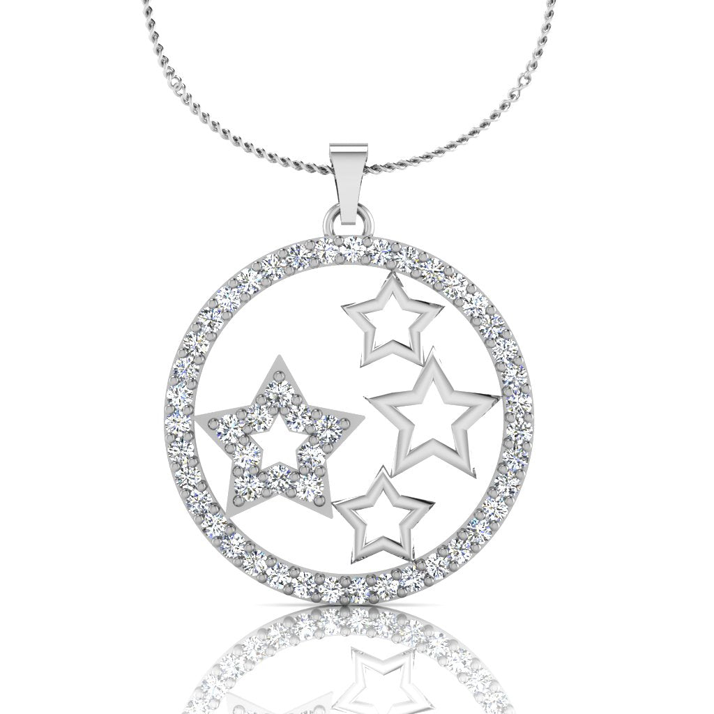 The Stella Star Hallmark Silver Pendant with Chain – iskiuski.com
