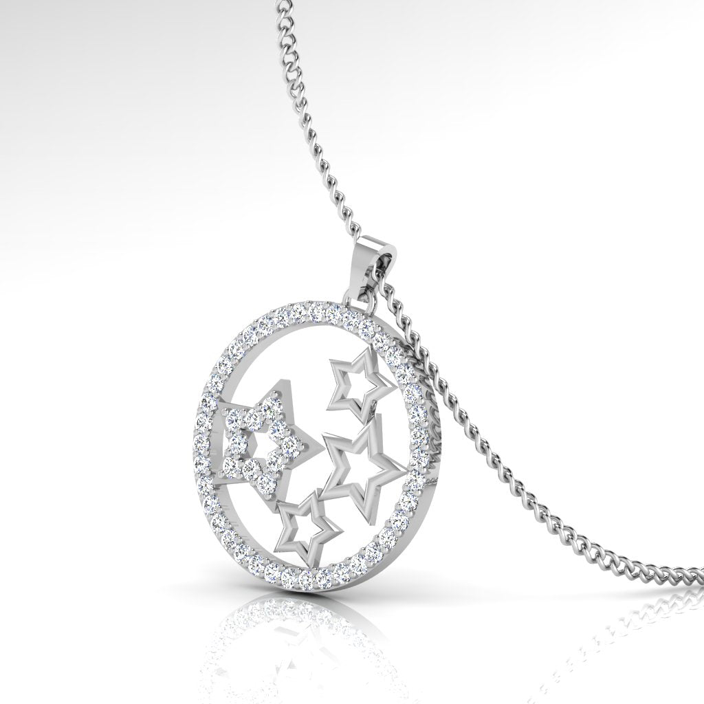 The Stella Star Hallmark Silver Pendant with Chain – iskiuski.com
